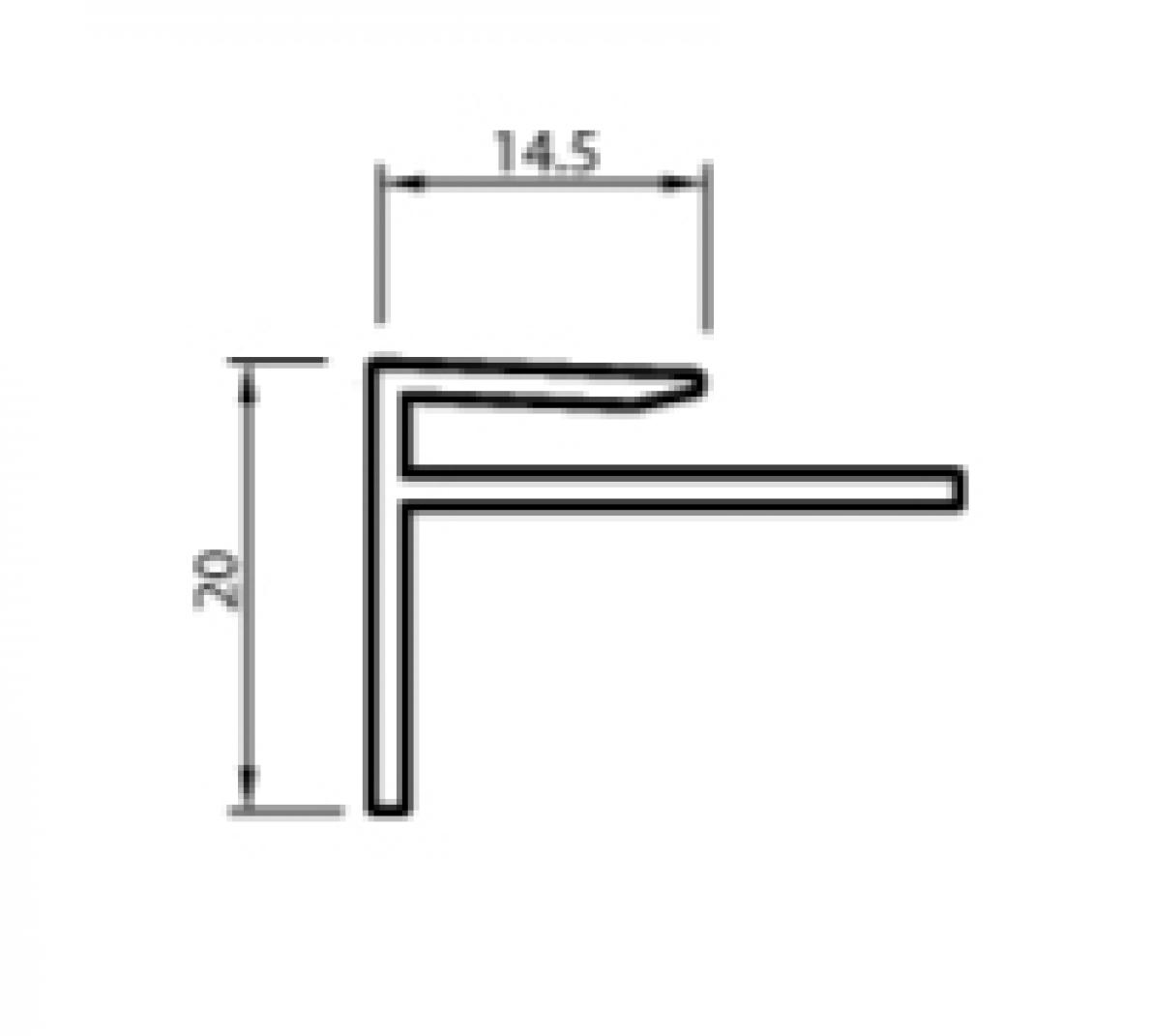 2-3mm External Corner F-section | JA Seals